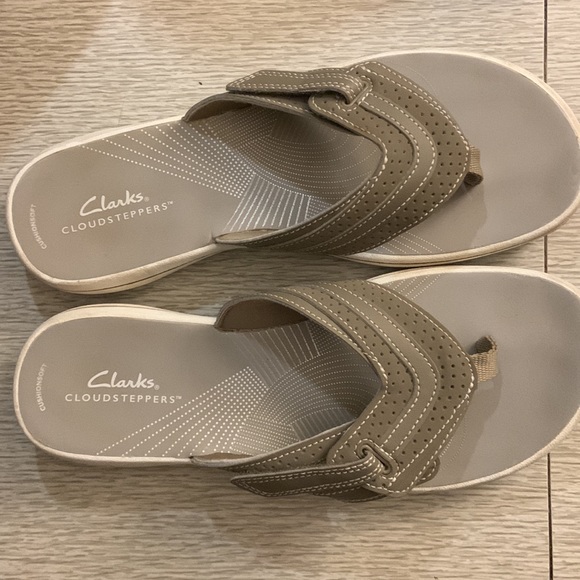 Clarks | Shoes | Clarks Womens Breeze Sea Slip On Open Toe Flip Flop ...